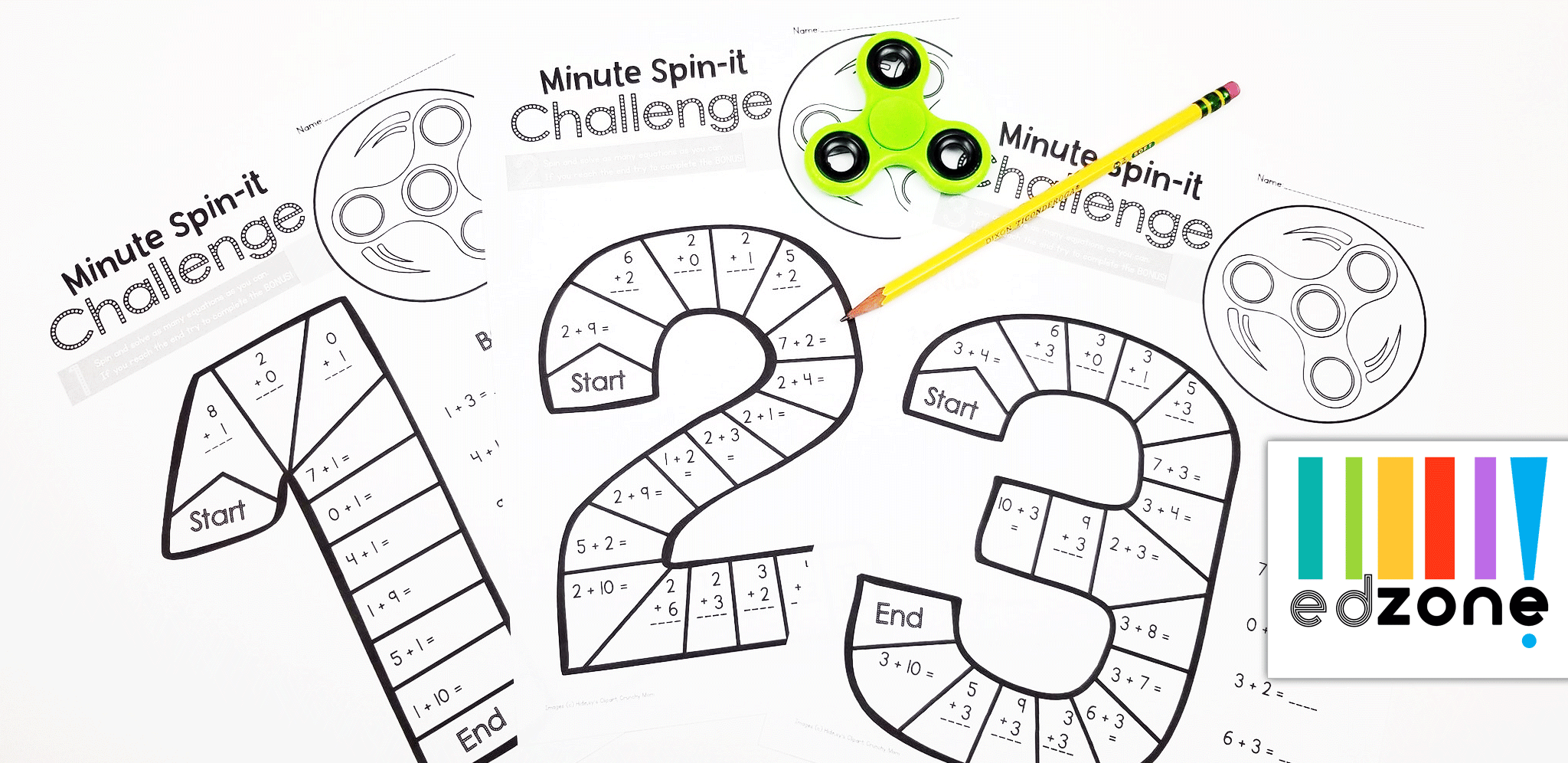 Minute Spin It Math Drills: Addition - EdZonePub