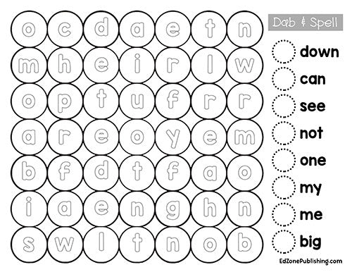 Dab & Spell Sight Words: Dolch 220 - EdZonePub