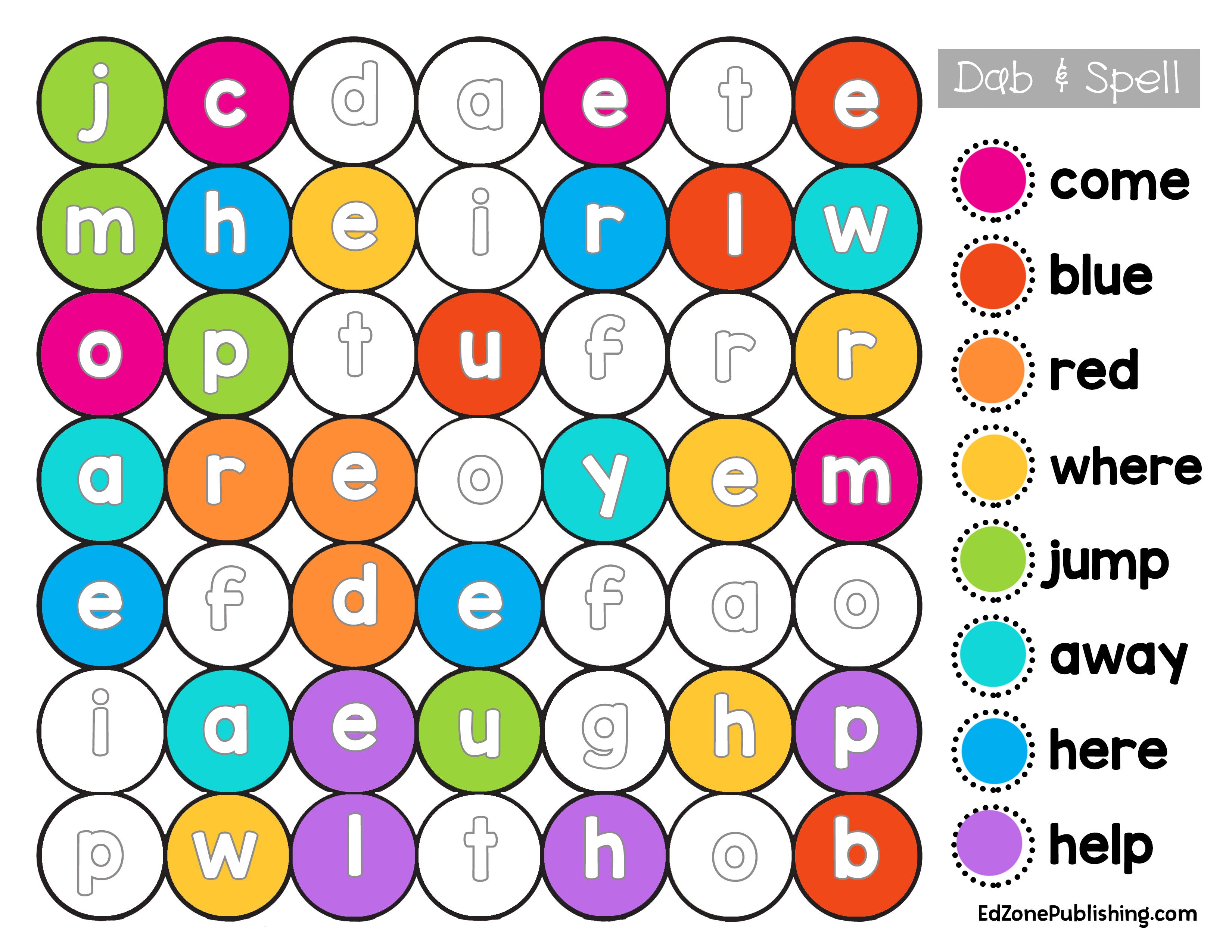 Dab & Spell Sight Words: Dolch 220 - EdZonePub