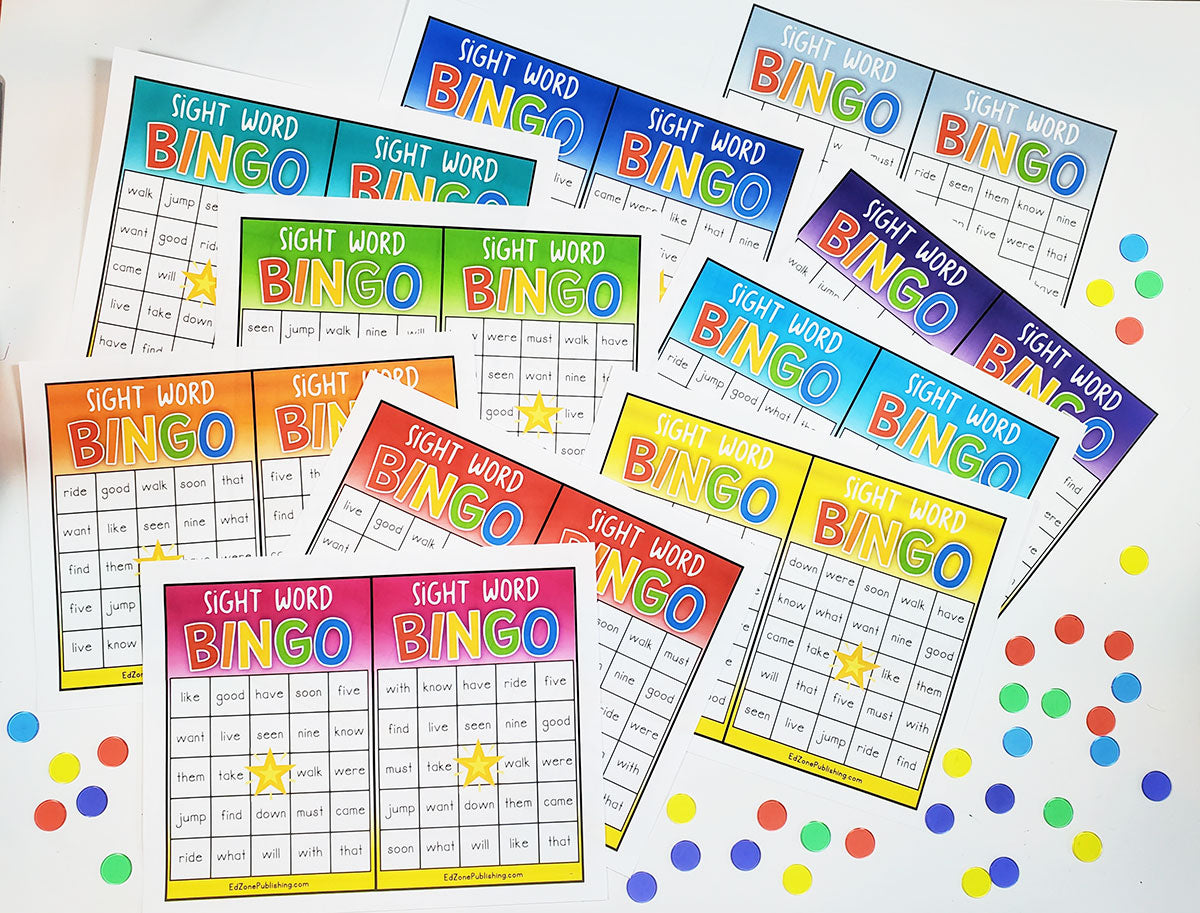 Editable Sight Word BINGO Game Pack - EdZonePub