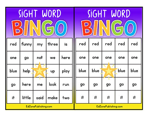 Editable Sight Word BINGO Game Pack - EdZonePub