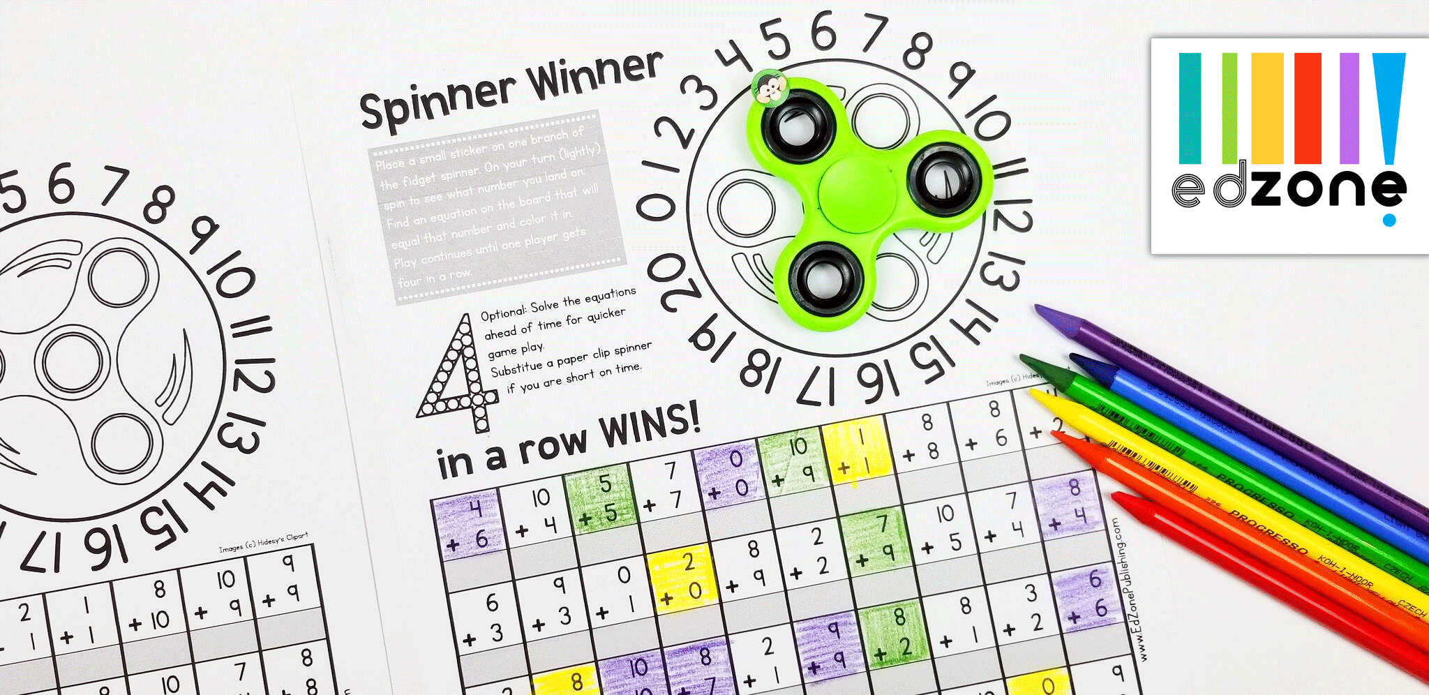 Minute Spin It Math Drills: Addition - EdZonePub