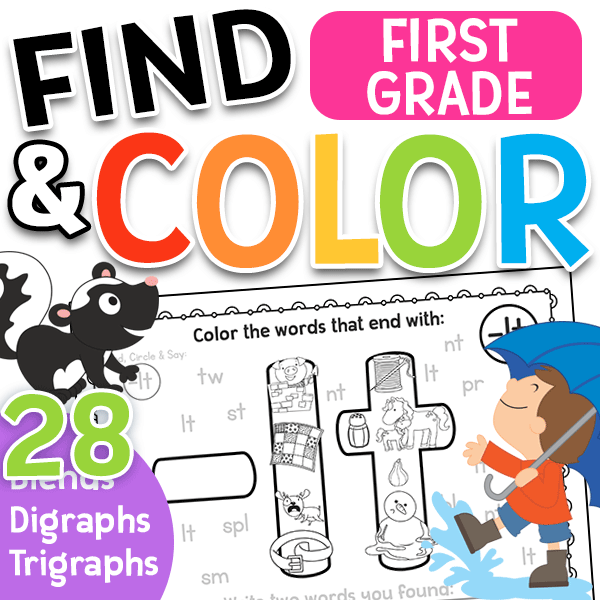 Find & Color: Blends, Digraphs, & Trigraphs - EdZonePub
