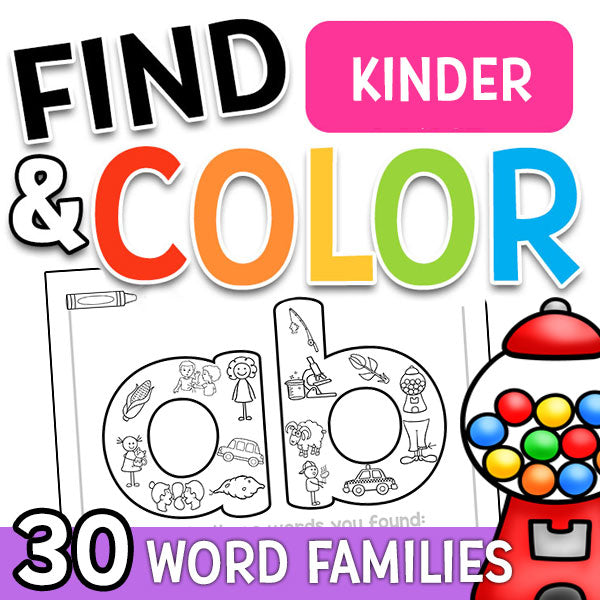 Find & Color Word Families - EdZonePub