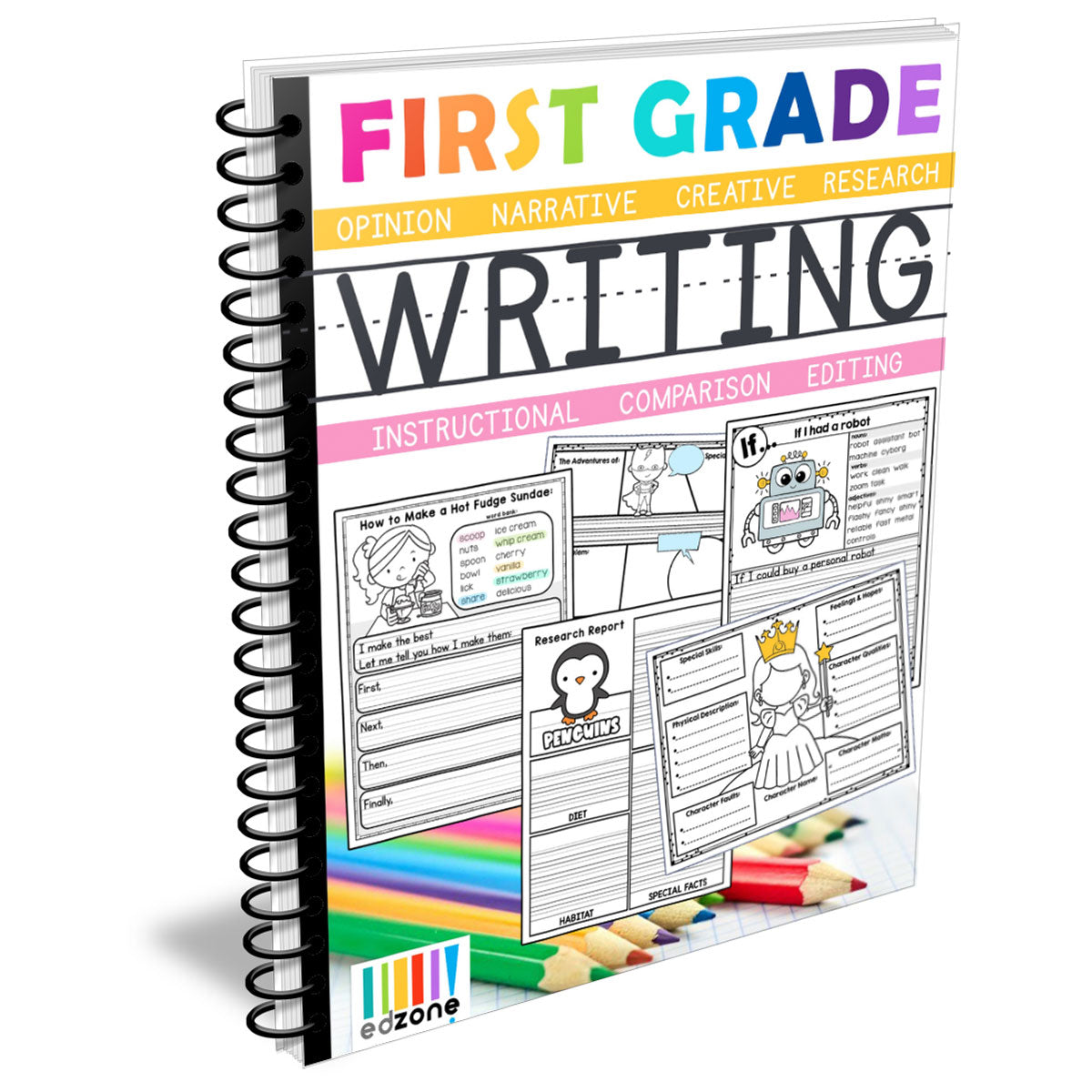 First-Grade Writing Prompts Bundle - EdZonePub