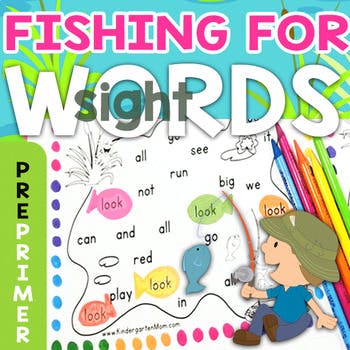 Sight Word Fishing Worksheets - EdZonePub