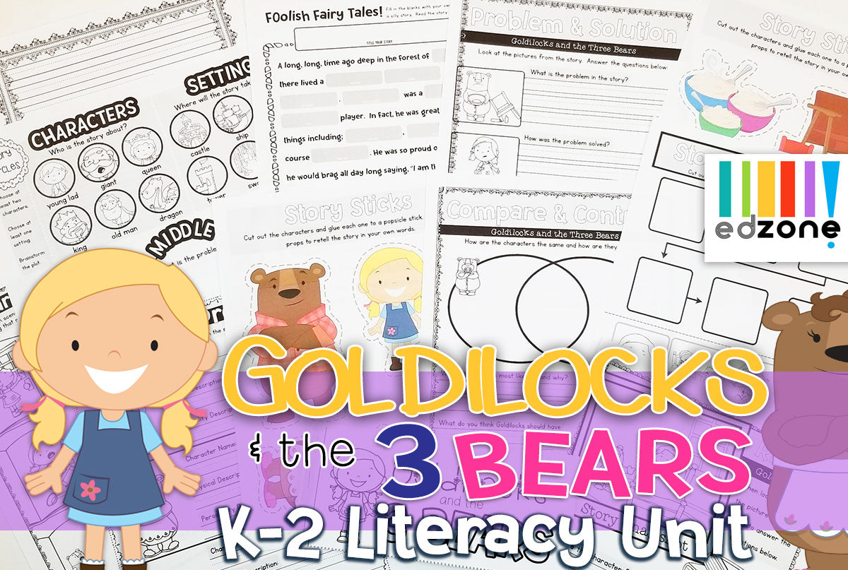 Goldilocks and the Three Bears Literacy Pack - EdZonePub