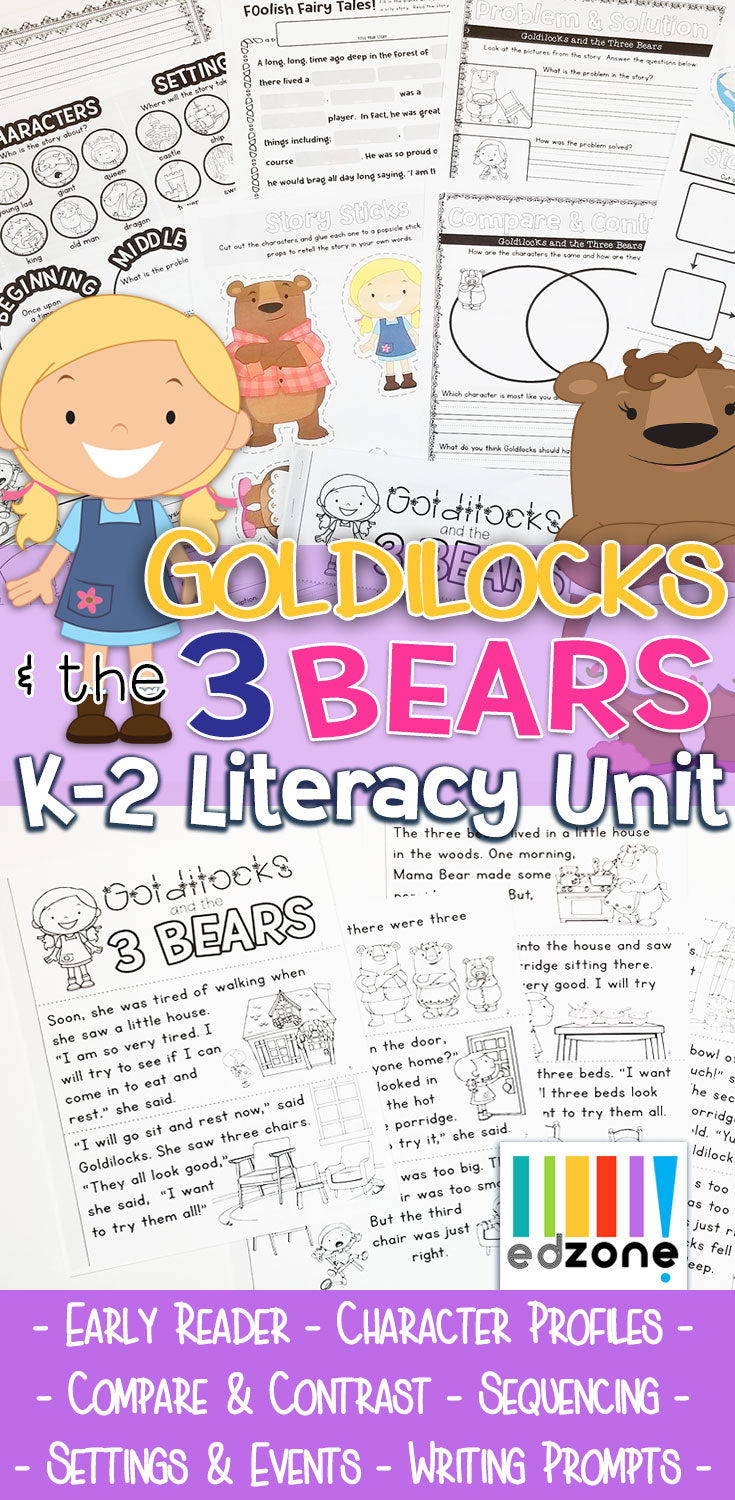 Goldilocks and the Three Bears Literacy Pack - EdZonePub