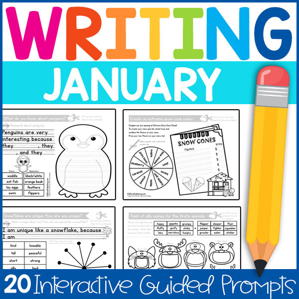 Kindergarten Writing Prompts: A Year of Interactive Guided Writing ...