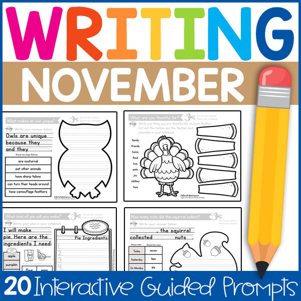 Kindergarten Writing Prompts: A Year of Interactive Guided Writing ...