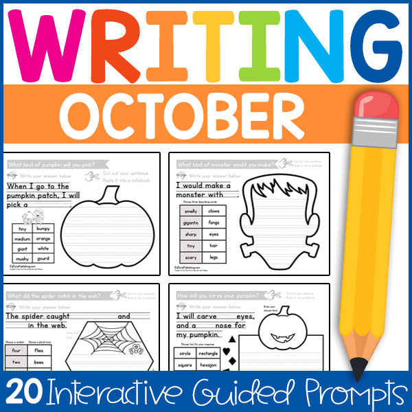 Kindergarten Writing Prompts: A Year of Interactive Guided Writing ...