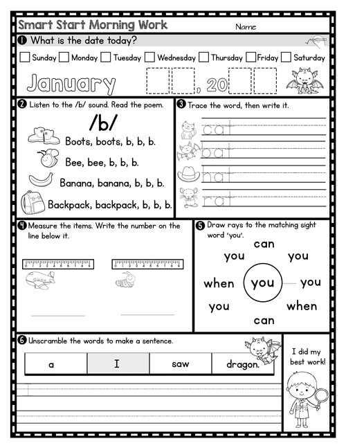 Kindergarten Morning Work: Smart Start Bundle - EdZonePub