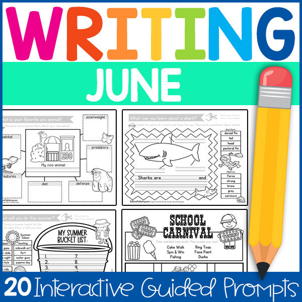 Kindergarten Writing Prompts: A Year of Interactive Guided Writing ...
