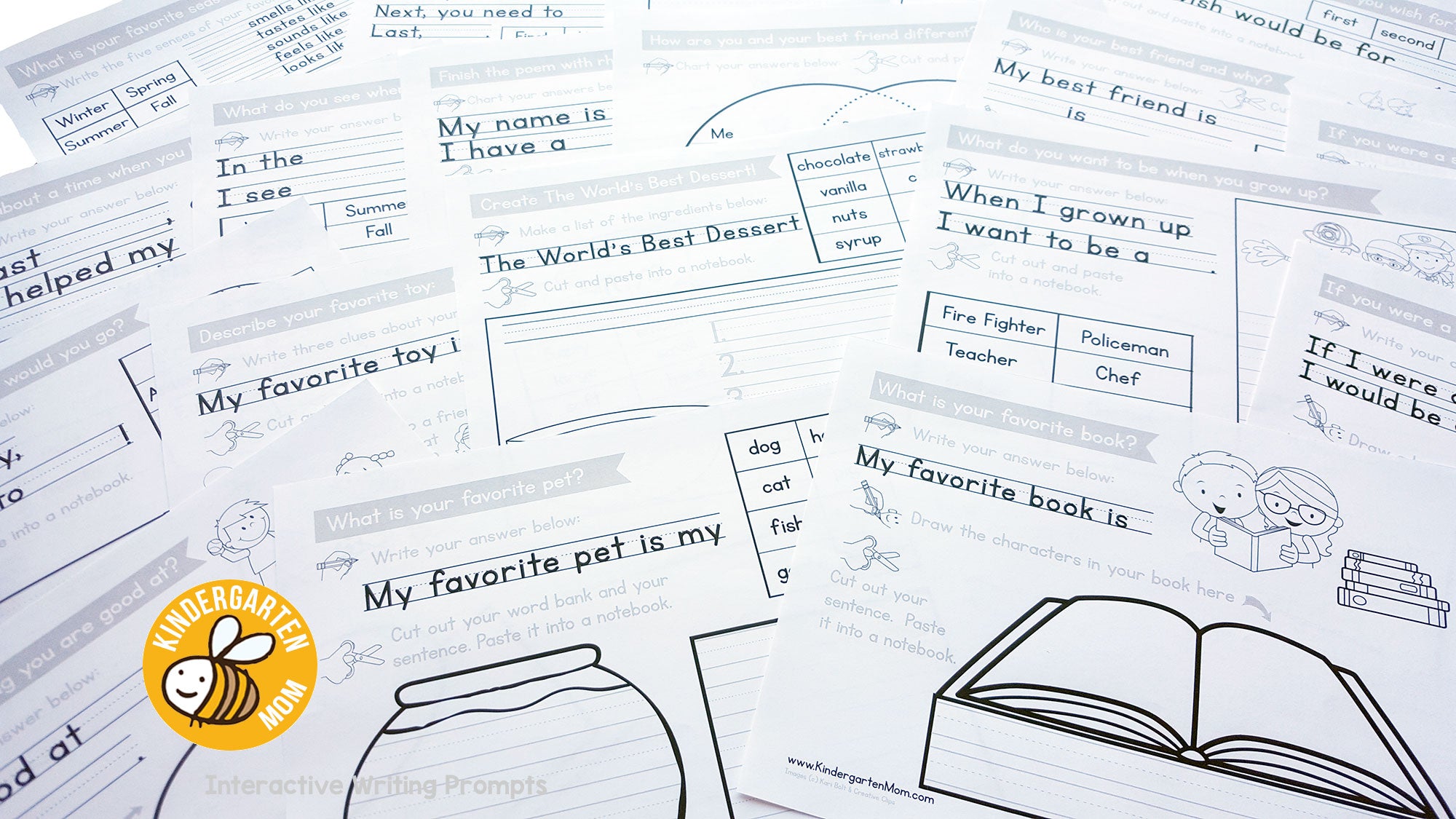 Interactive Writing Prompts: Kindergarten - EdZonePub