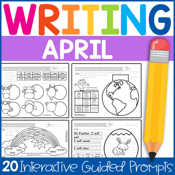 Kindergarten Writing Prompts: A Year of Interactive Guided Writing ...