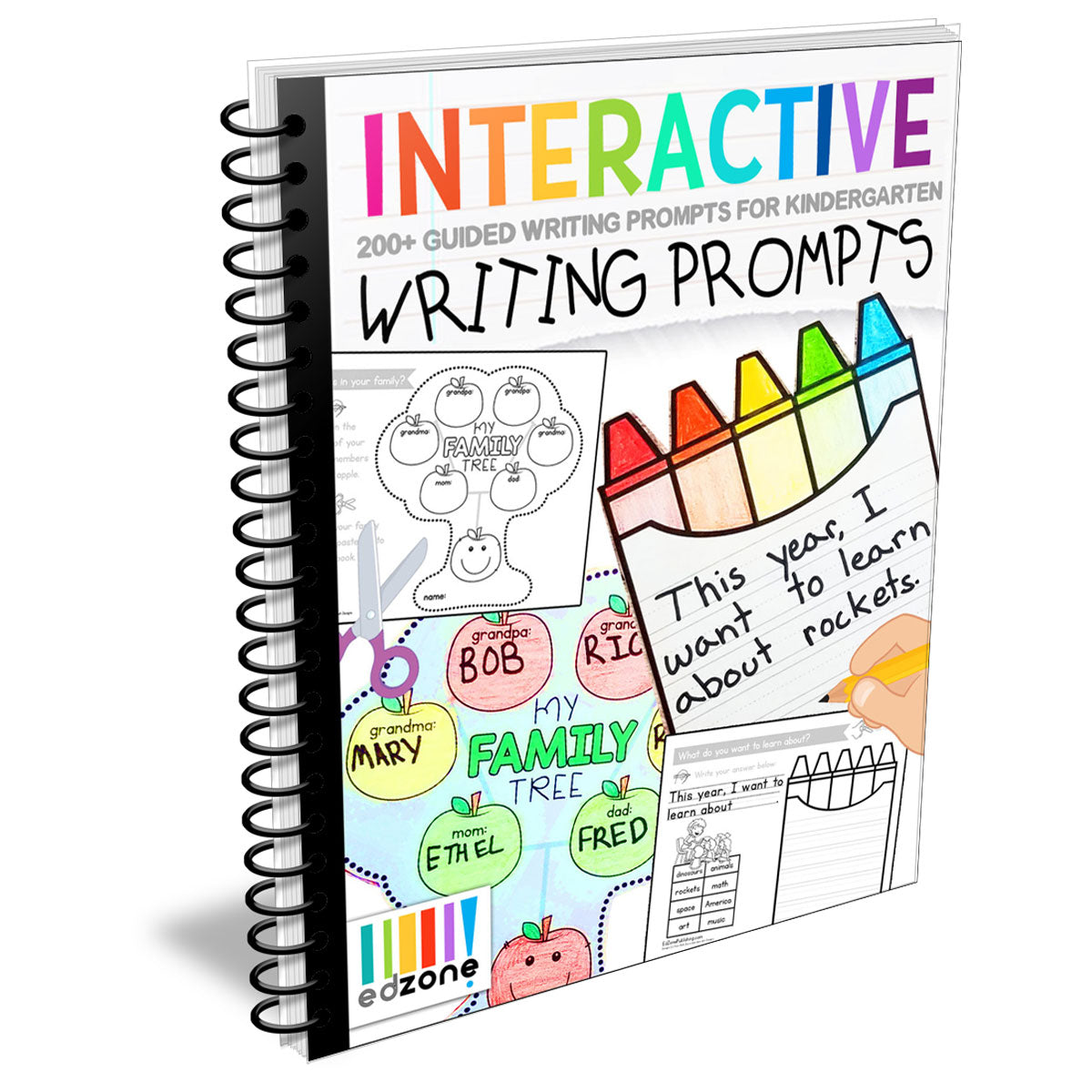 Kindergarten Writing Prompts: A Year of Interactive Guided Writing ...