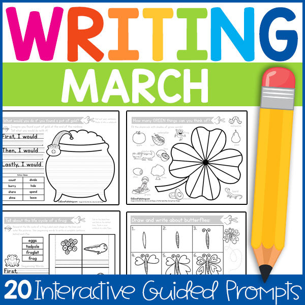 Kindergarten Writing Prompts: A Year of Interactive Guided Writing ...