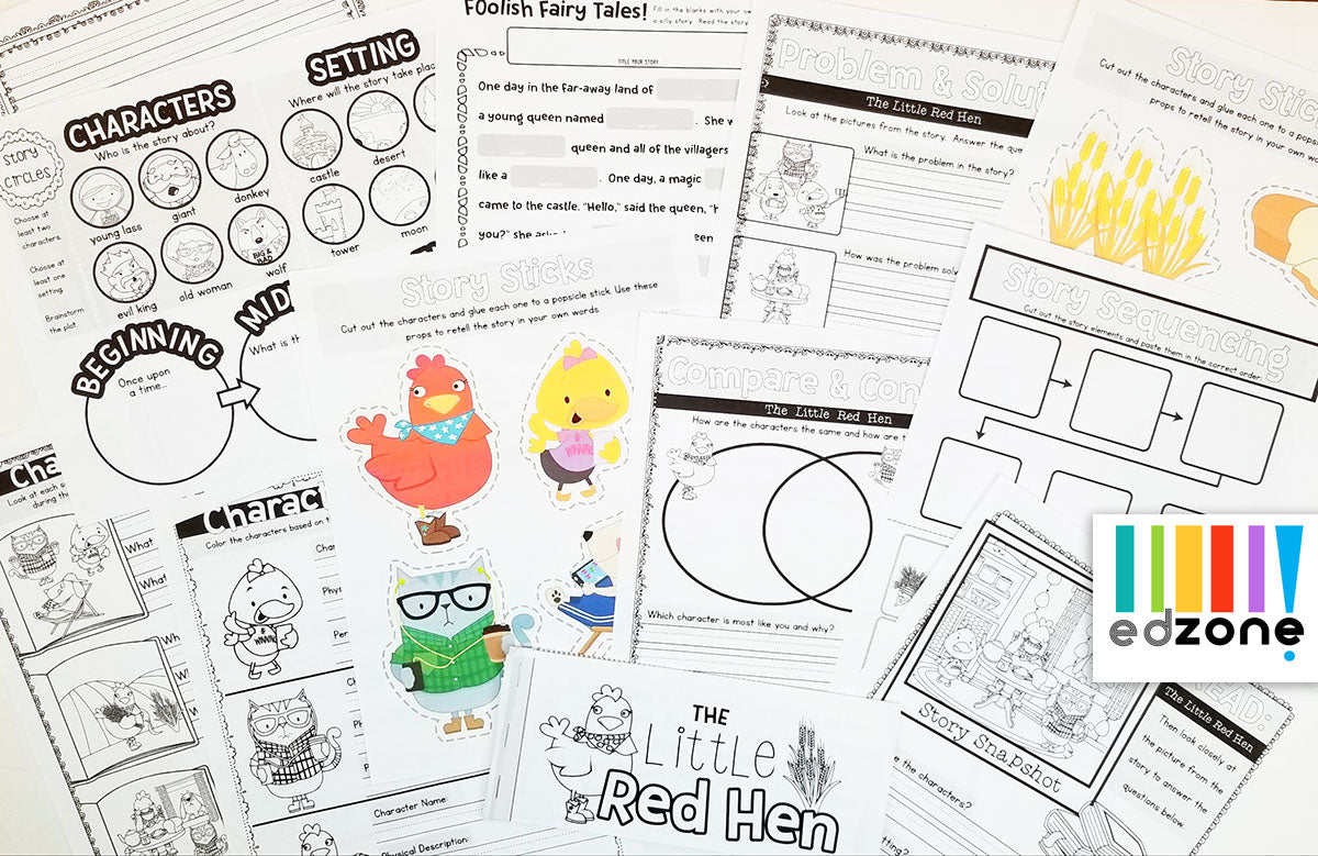 The Little Red Hen Literacy Pack - EdZonePub