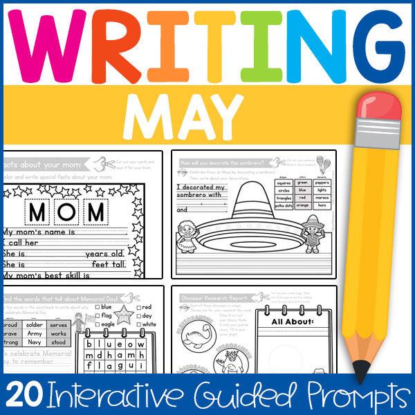 Kindergarten Writing Prompts: A Year of Interactive Guided Writing ...