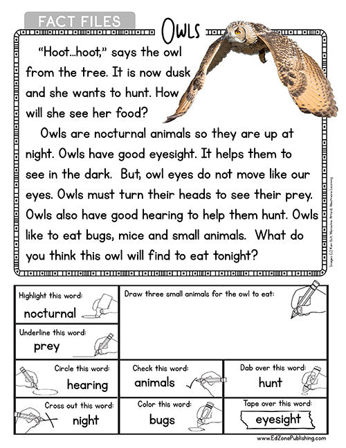 Non-Fiction Guided Reading & Comprehension - EdZonePub