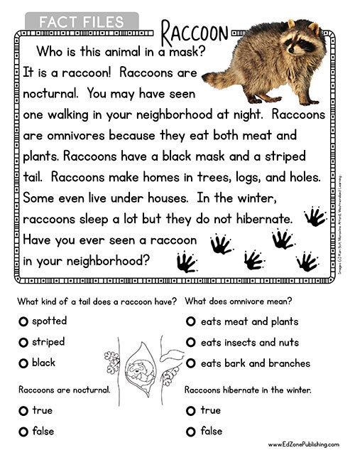 Non-Fiction Guided Reading & Comprehension - EdZonePub