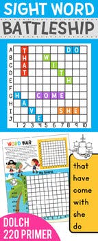 Sight Word Battleship - EdZonePub
