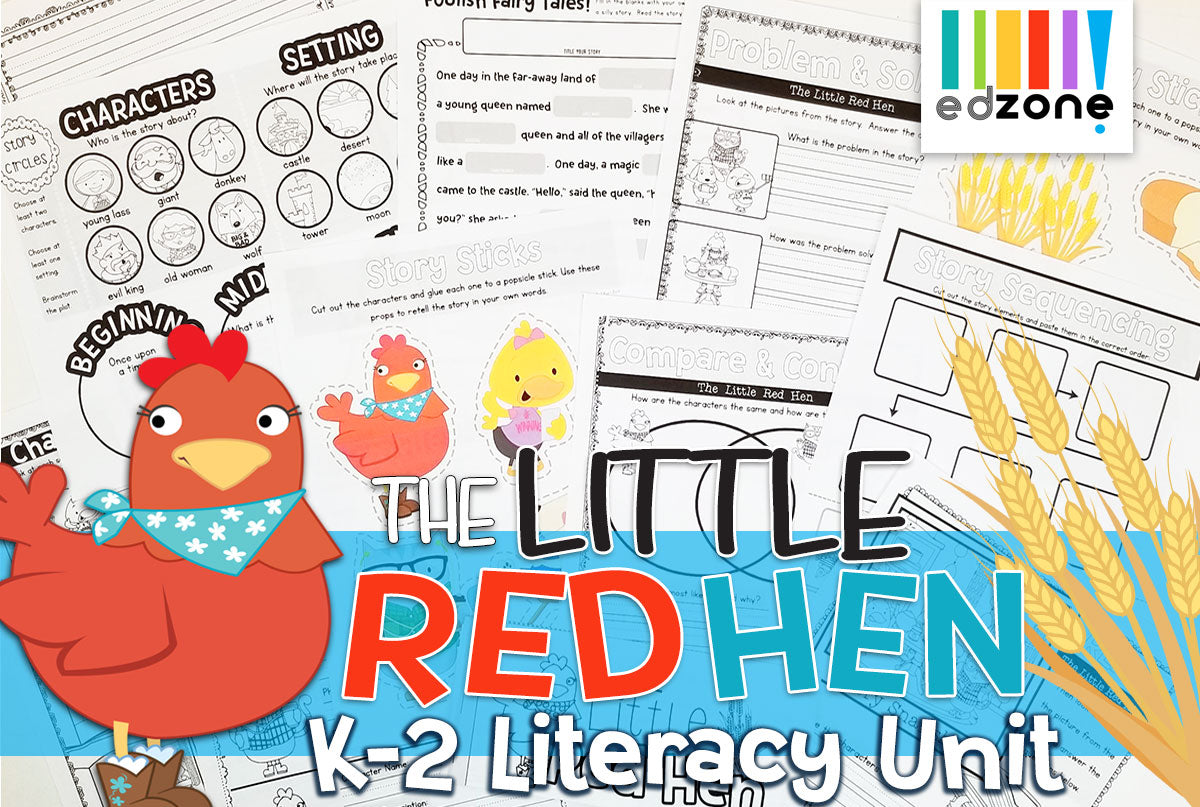 The Little Red Hen Literacy Pack - EdZonePub