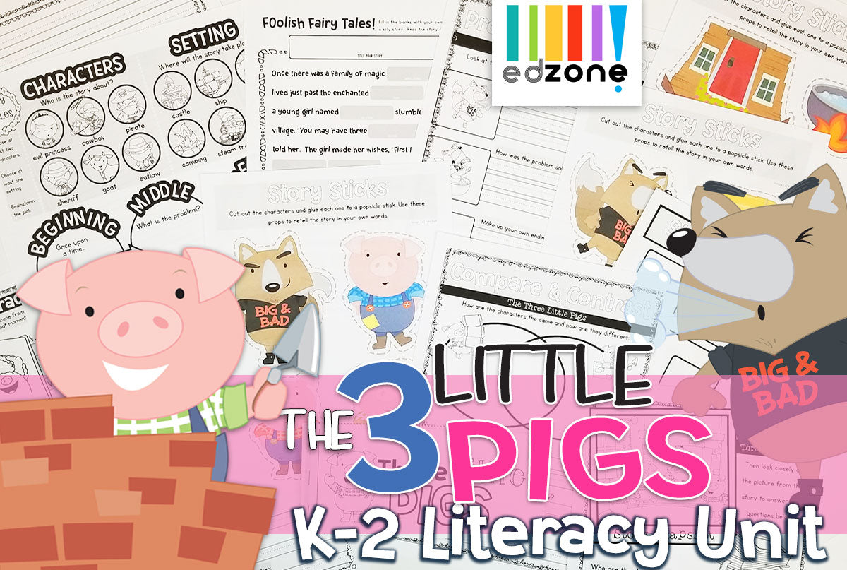 The Three Little Pigs Literacy Pack - EdZonePub