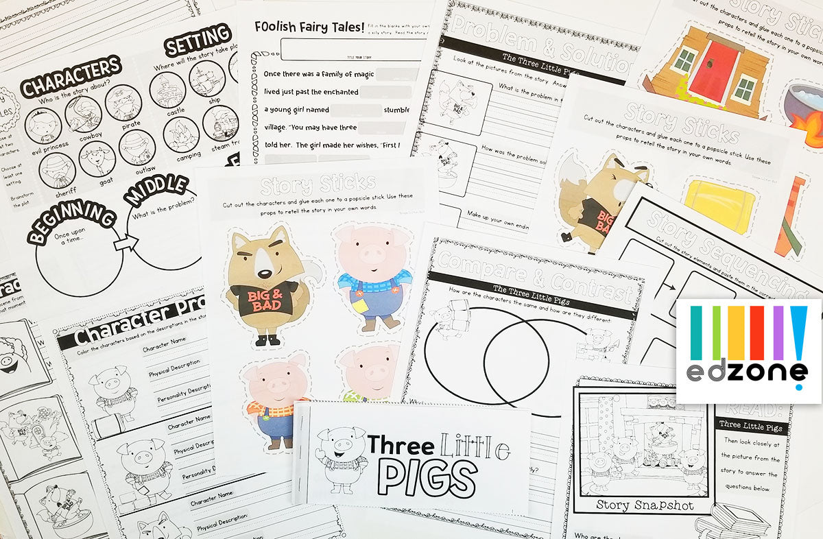 The Three Little Pigs Literacy Pack - EdZonePub